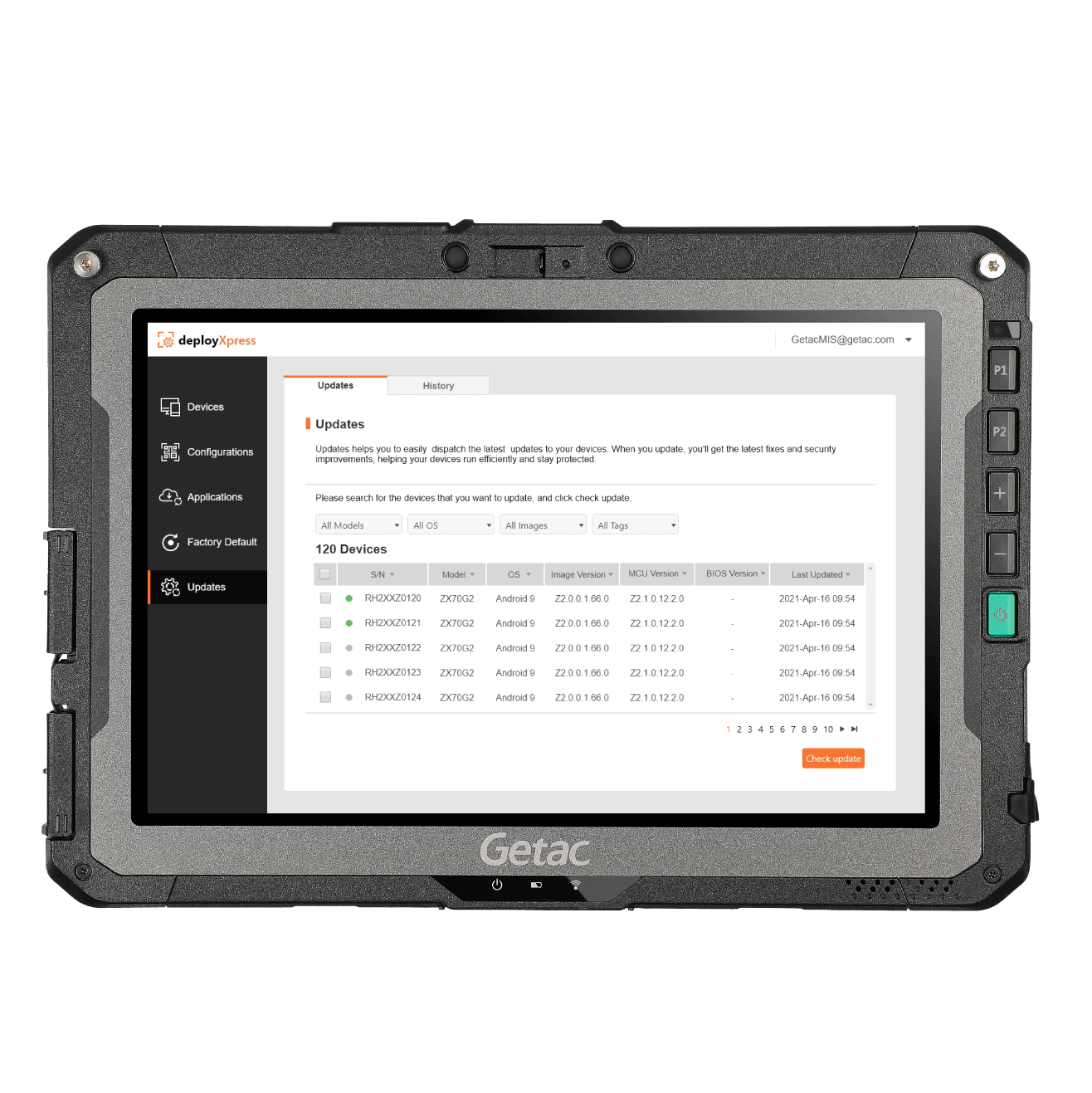 Getac ZX10 Volledig Robuuste Tablet